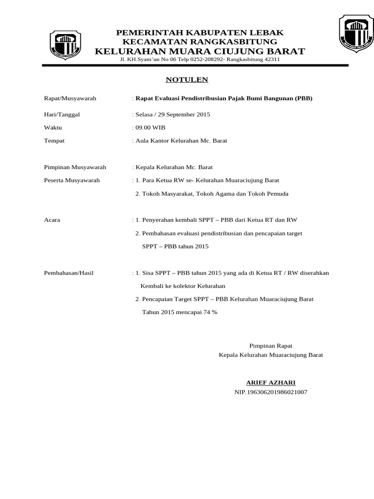 Notulen | PDF