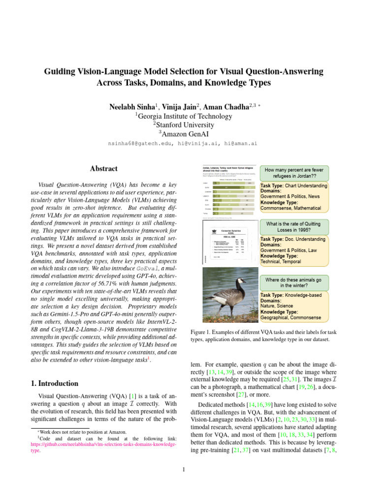 Guiding Vision-Language Model Selection For Visual Question-Answering ...