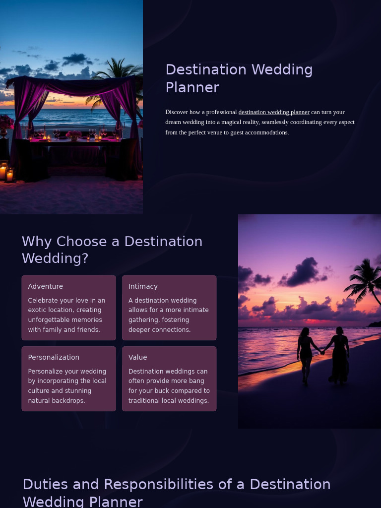 Destination Wedding Planner | PDF | Wedding