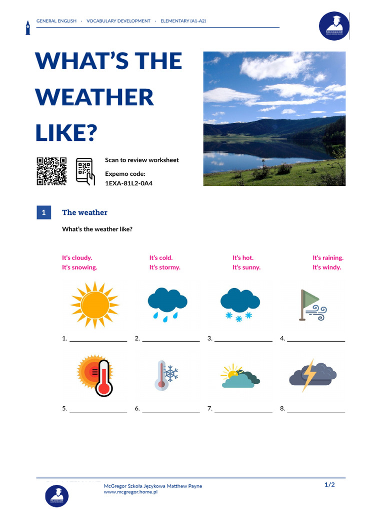 Whats The Weather Like British English Student | PDF | Physical ...