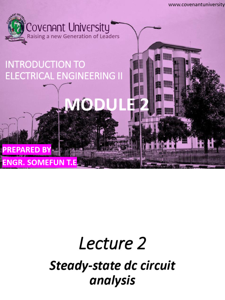Module 2 - Lecture 2 | PDF | Electrical Network | Electrical Resistance And Conductance