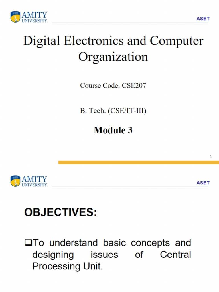 DECO Unit 3 Lecture 4 | PDF | Computers