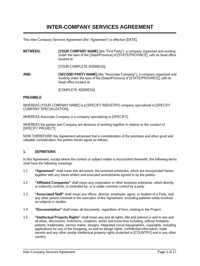 Inter Company Services Agreement D886 | PDF | Indemnity | Liability Insurance