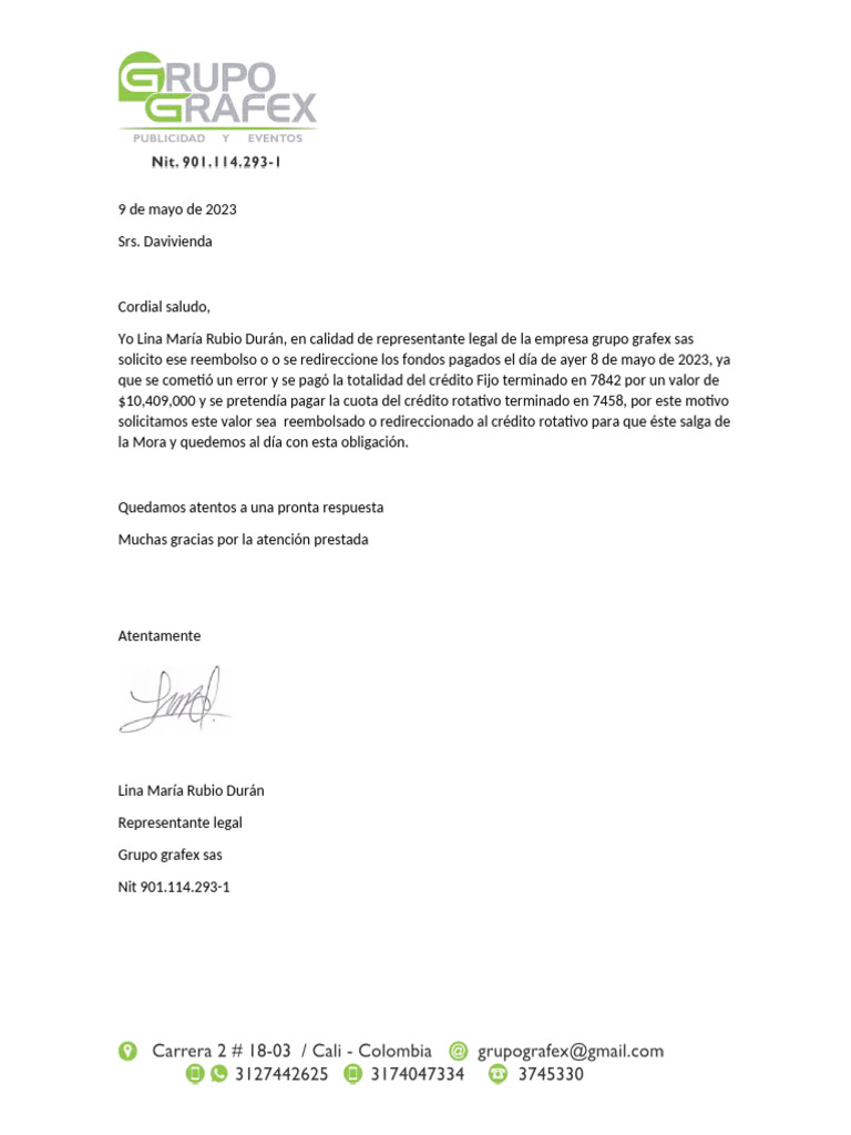 Hoja Carta Grupo Grafex en Word | PDF