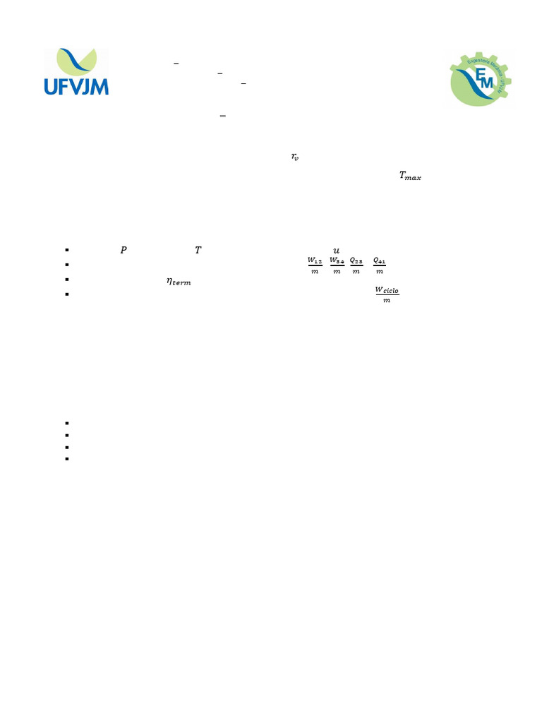 Exercicios Aula 05 Ciclo Otto Ar Padrao | PDF