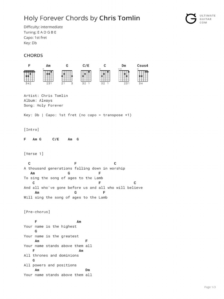 Holy Forever Chords | PDF