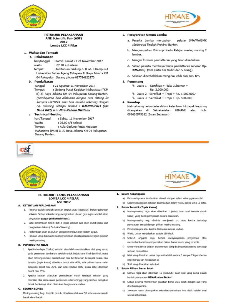 Juknis LCC 4 Pilar Asf 2017 | PDF