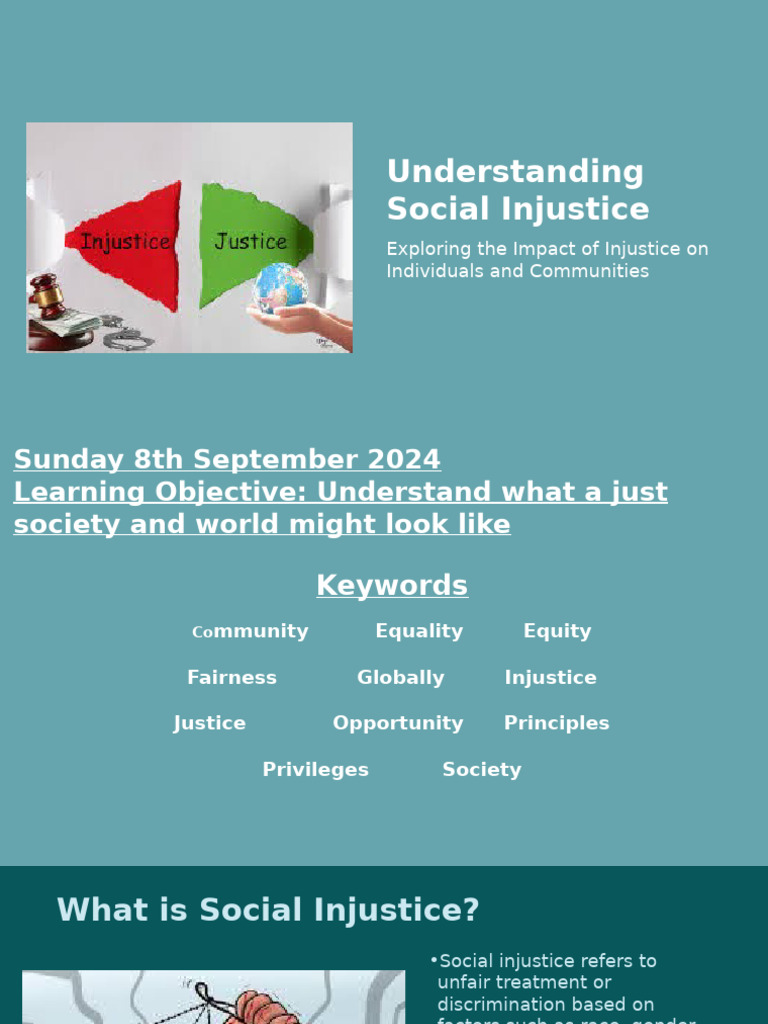 Year 8 - Lesson 1 | PDF | Social Justice | Justice