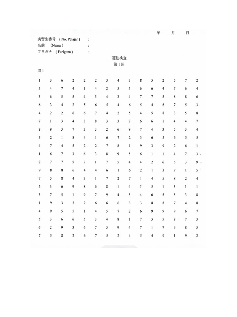 Soal Kreplin 1 | PDF