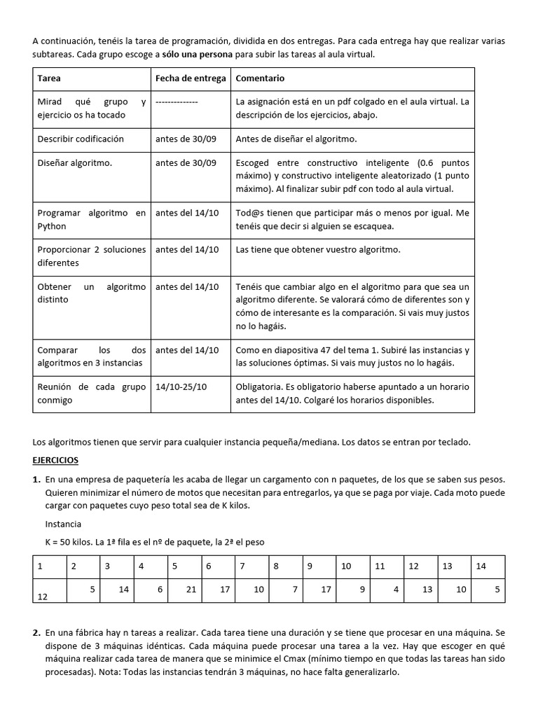 Tarea de Programación | PDF | Algoritmos | Algoritmos y Estructuras de ...
