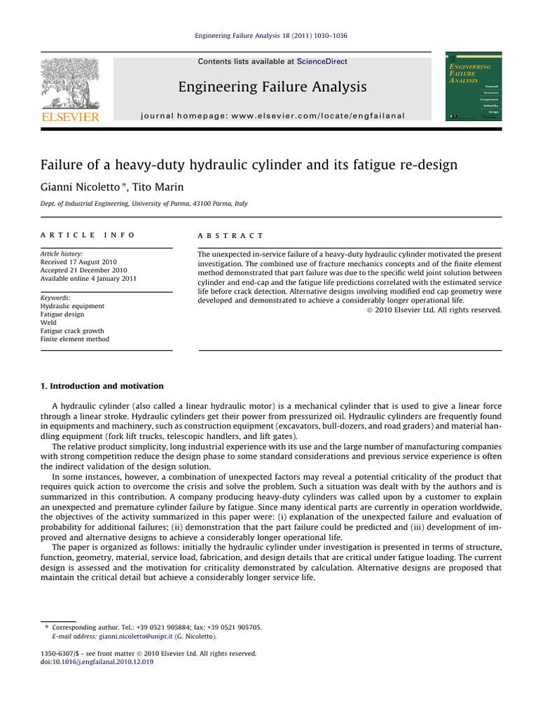 Hydraulic Cylinder Failure Analysis | PDF | Fracture Mechanics | Fracture