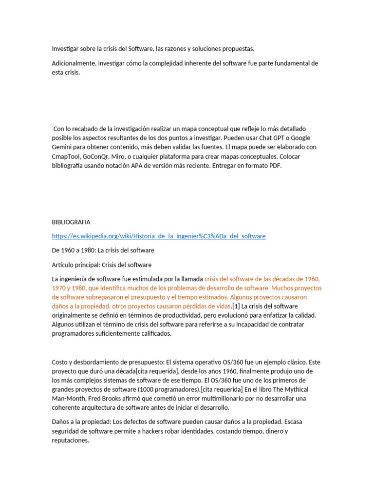 Crisis del Software: Causas y Soluciones | PDF | Software | Ingeniería ...