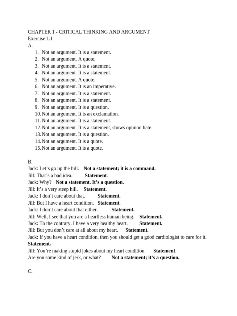 Understanding Arguments and Statements | PDF | Argument | Deductive ...