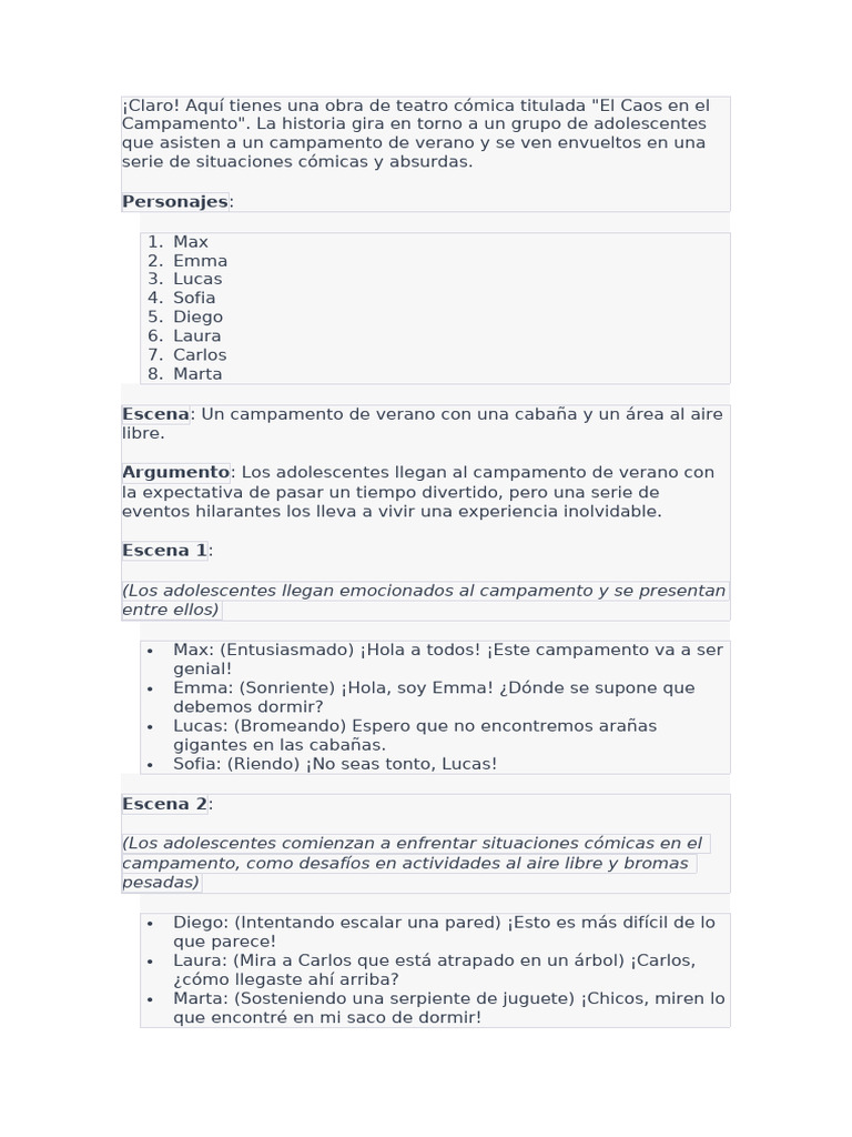 Caos en El Campamento | PDF