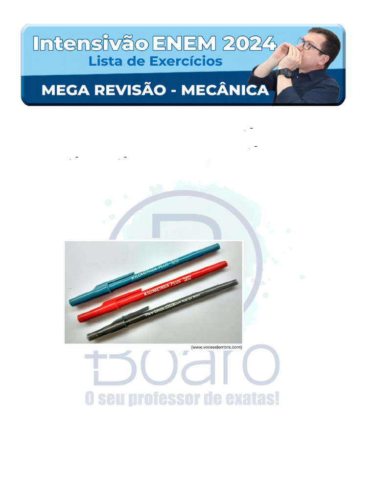 Exercícios de Física com Professor Boaro | PDF | Toxina botulínica