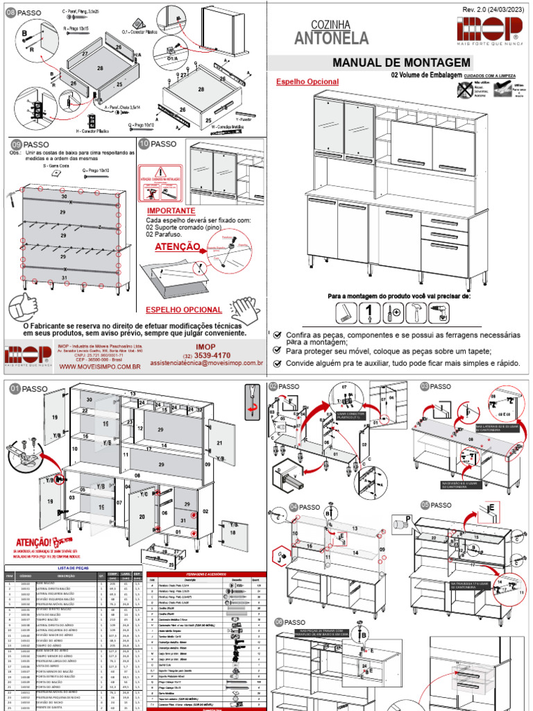 Antonela: Manual de Montagem | PDF