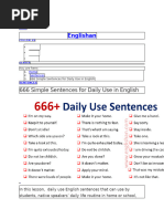 Daily Use English Sentences (English) | PDF | English Language
