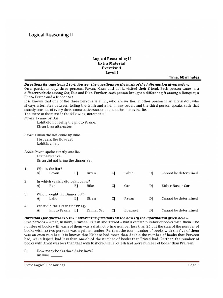 Logical Reasoning 2 | PDF