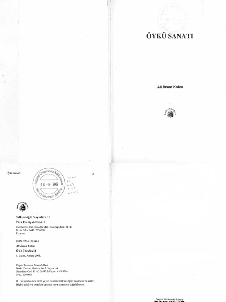 Ali Ä°hsan Kolcu-Ã Ykã Nã N UnsurlarÄ | PDF