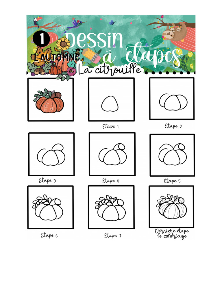 Dessin A Etapes Automne | PDF