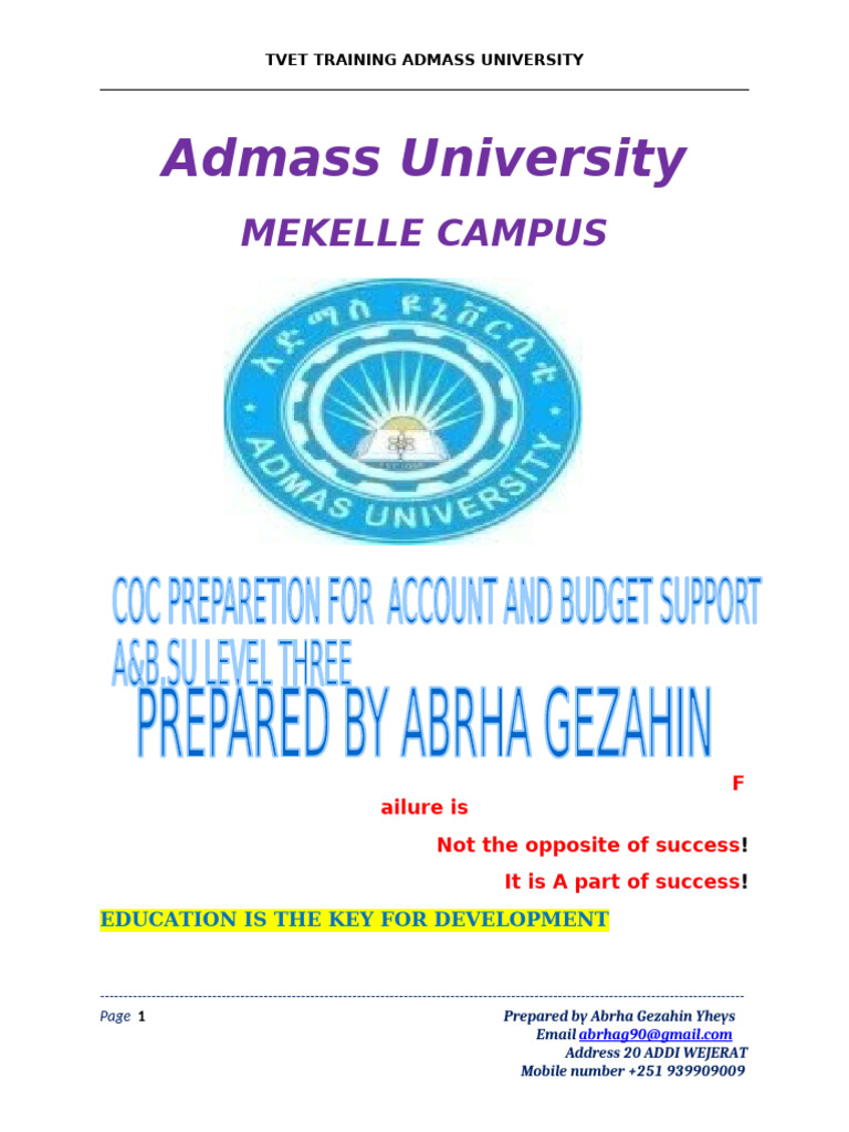 Abrha A&bsu 3 Coc Question With Answer-1 | PDF | Debits And Credits | Dividend