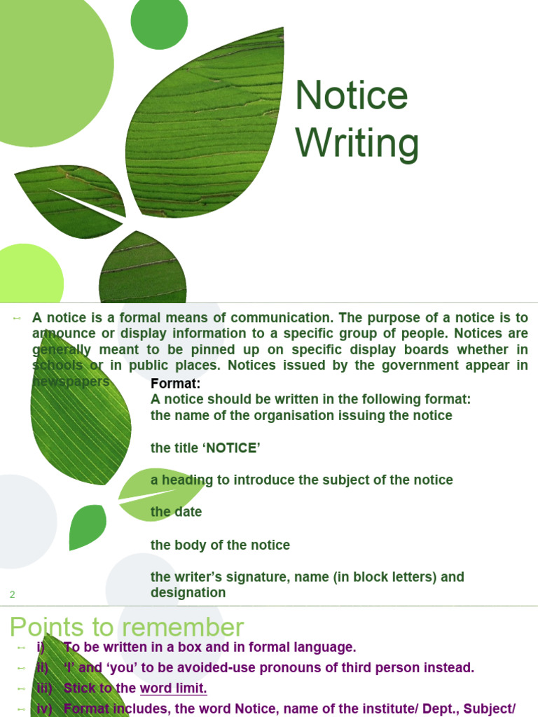 notice writing | PDF