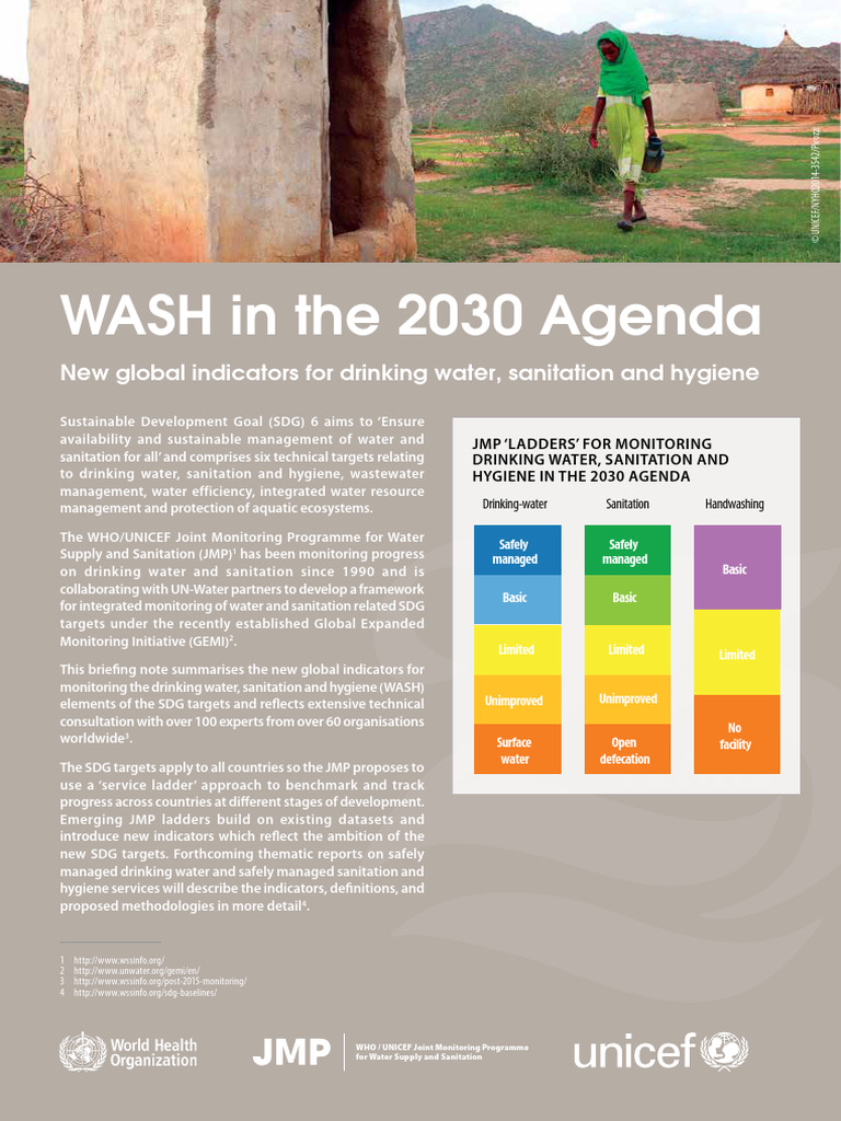 JMP 2017 Wash in The 2030 Agenda | PDF | Sanitation | Wash