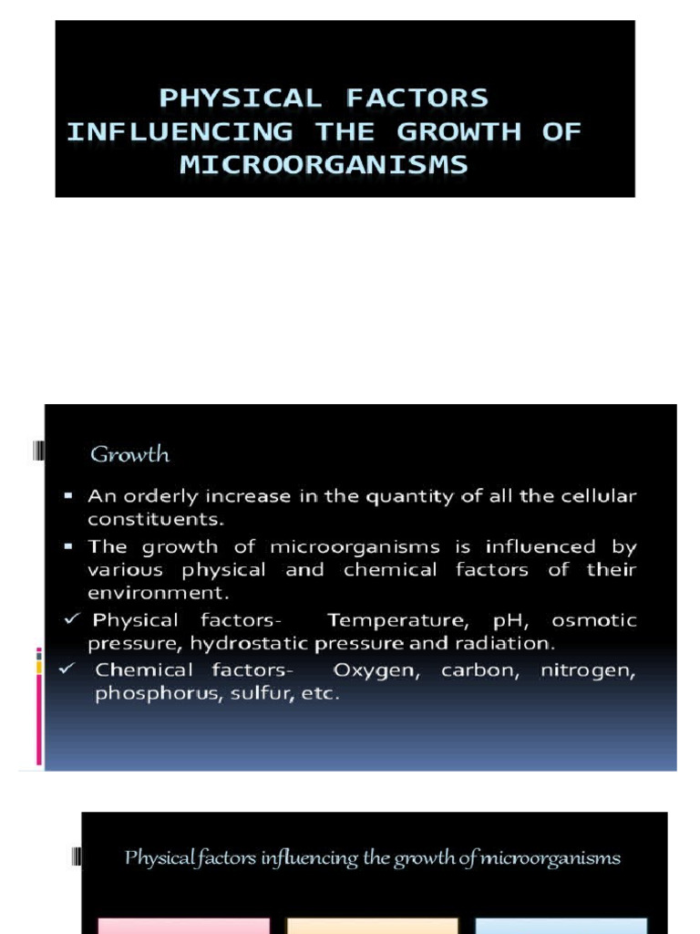 Factors Affecting Microbial Growth | PDF