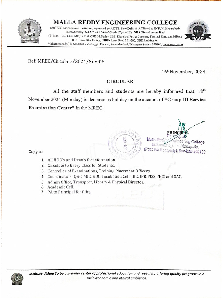 Circular For H | PDF