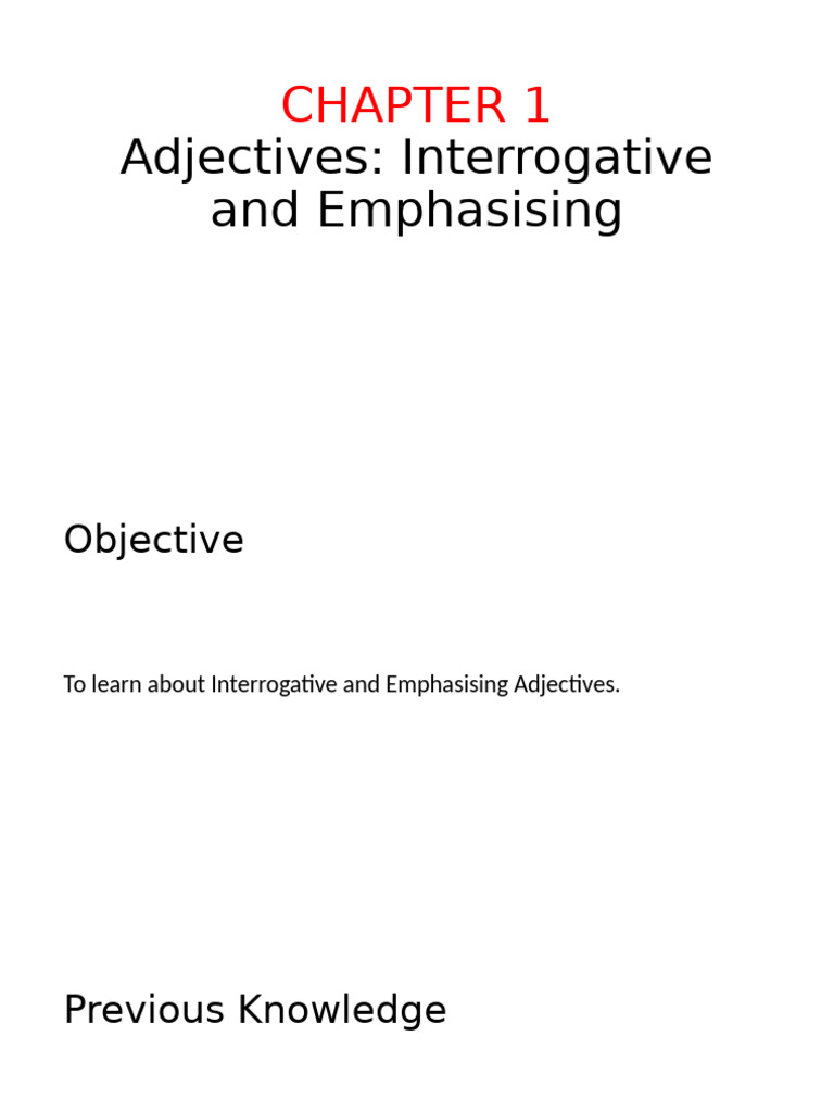Types of Adjectives Explained | PDF | Language Arts & Discipline | Wellness