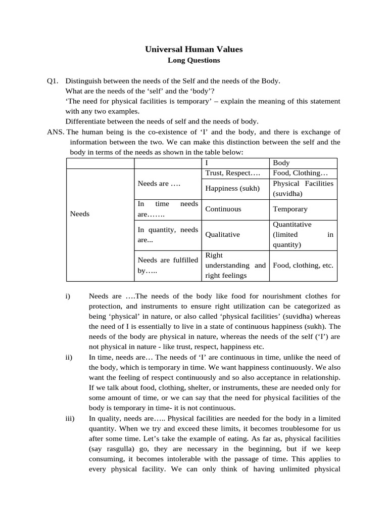 UHV_Long | PDF | Pleasure | Nature