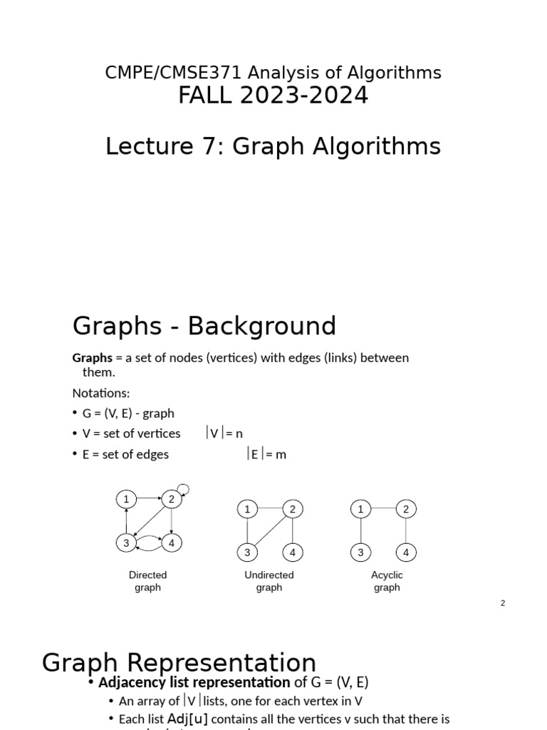 Graph Algorithms: BFS and DFS Explained | PDF | Vertex (Graph Theory) | Algorithms And Data ...
