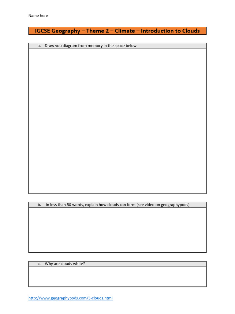 Igcse Geography Introduction To Clouds | PDF | Science & Mathematics