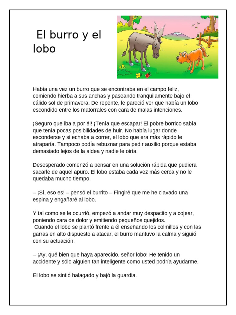Fábulas cortas con moraleja para niños | PDF