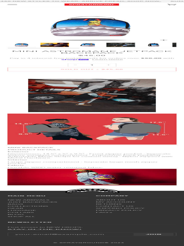 Mini Astromane Jetpack Backpack - Sprayground® | PDF