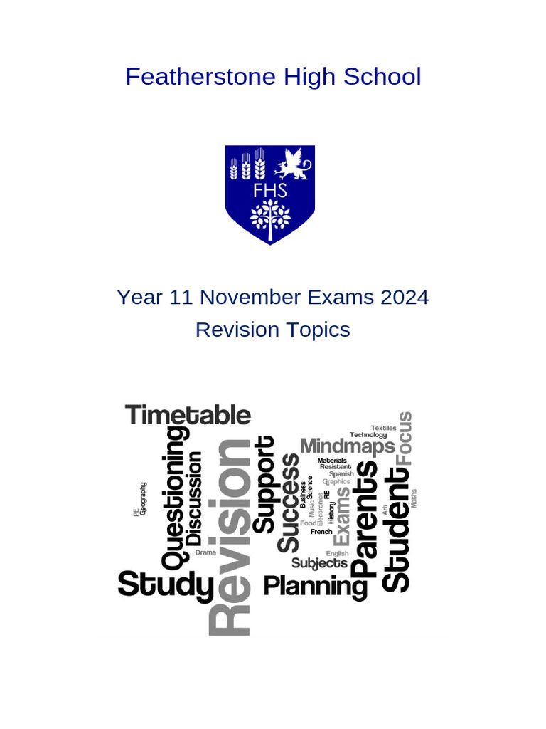 Year 11 November Exams 2024 Revision Topics 2 | PDF | Christianity And ...