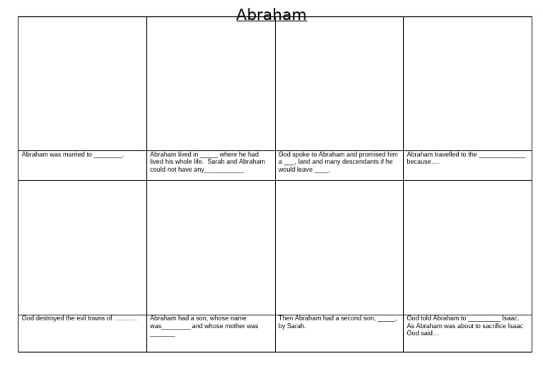 Lesson 5 - Abraham Storyboard - Doc - For Remote Learning | PDF