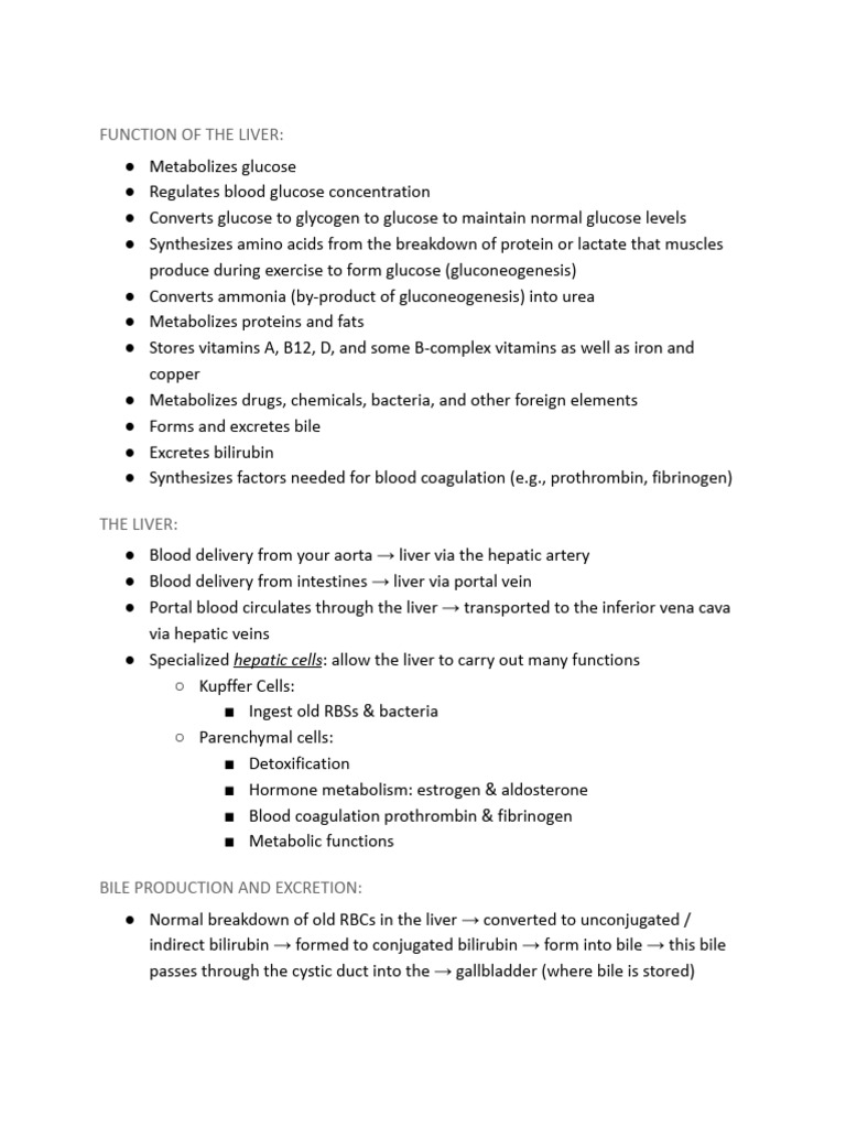 Liver Functions and Disorders Explained | PDF | Liver | Pancreas