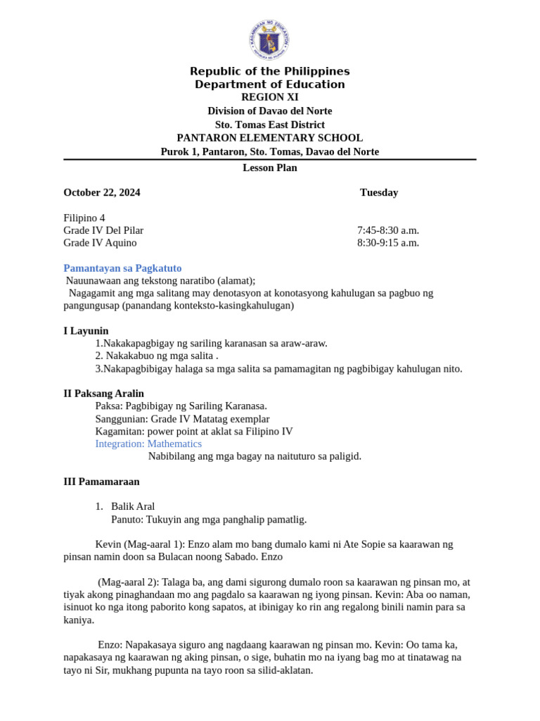 Q2 Week 5 Day 2 | PDF