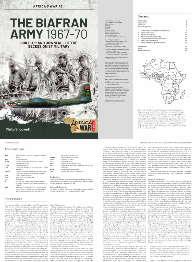 47 The Biafran Army 1967-70 | PDF