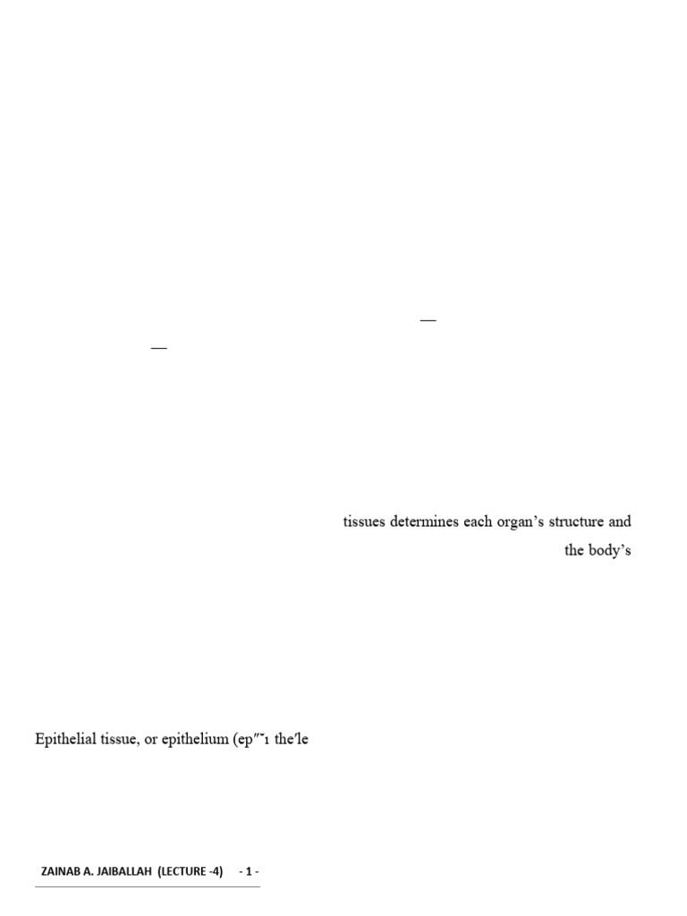 LECTURE [1]_220914_222333 | PDF | Epithelium | Animal Anatomy