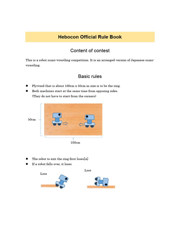2.hebocon Official Rule Book en | PDF | Computers | Technology & Engineering