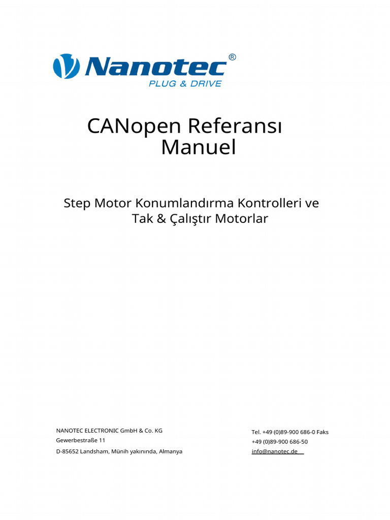 CANopen Reference Manual V2.2 | PDF