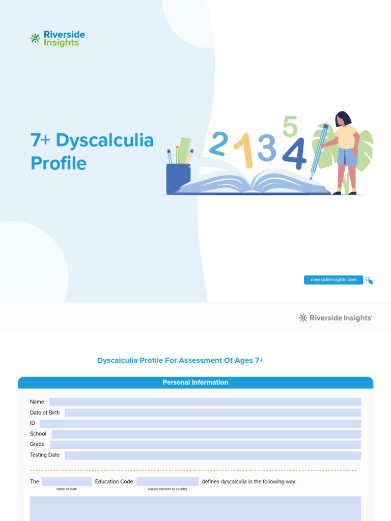 Dyscalculia Assessment Profile for Ages 7+ | PDF | Teaching Mathematics ...