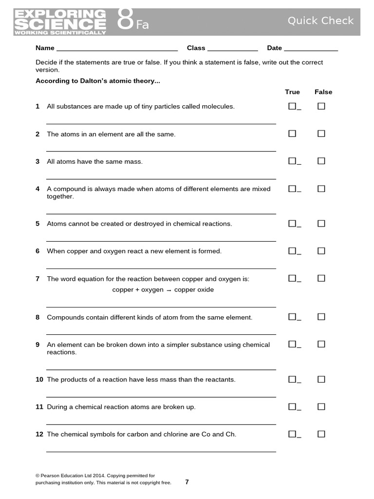 8fa Quick Check | PDF