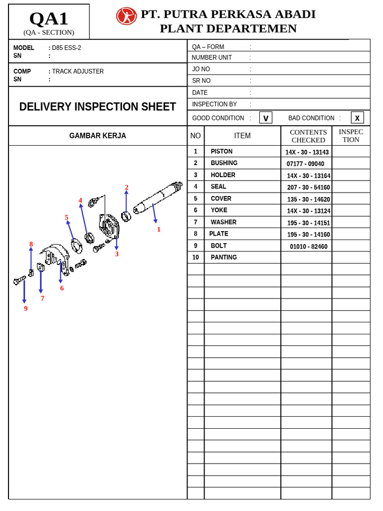 Ppa Qa1 D85ess-2 Track Adjuster | PDF