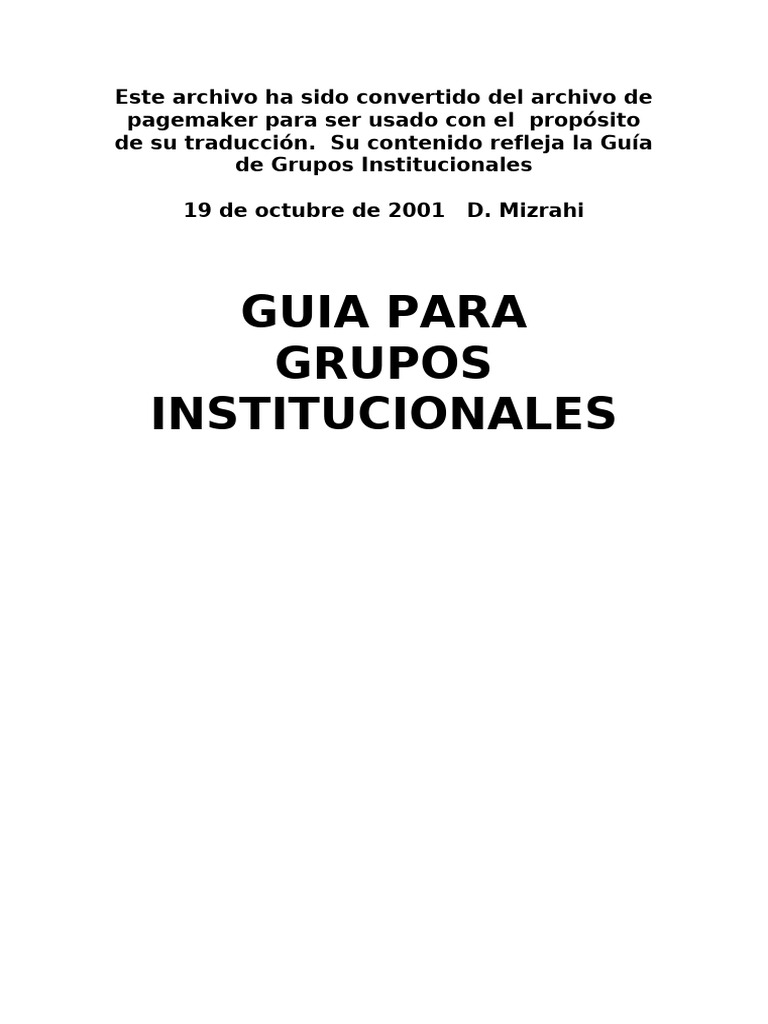 Guía Para Reuniones De Narcóticos Anónimos Pdf