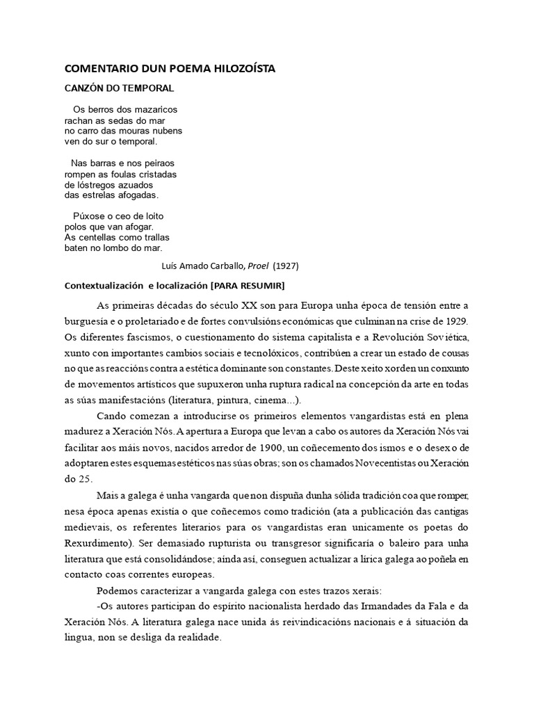 Hilozoísmo Comentario | PDF