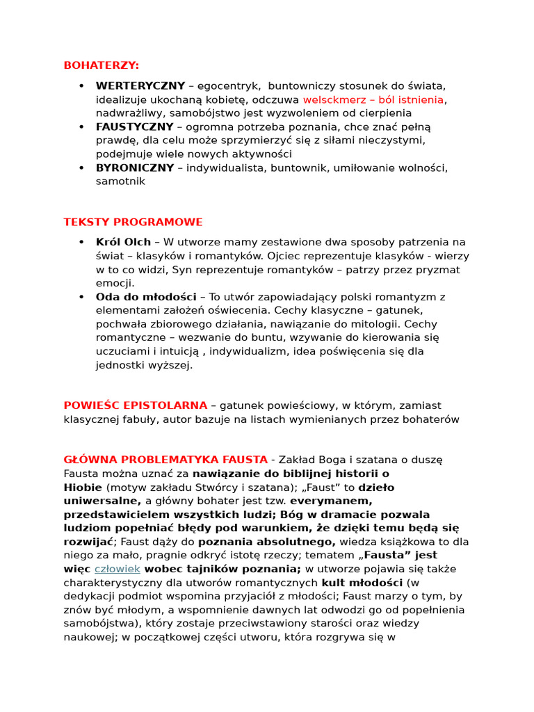 Polski Werter, Giaur, Faust | PDF