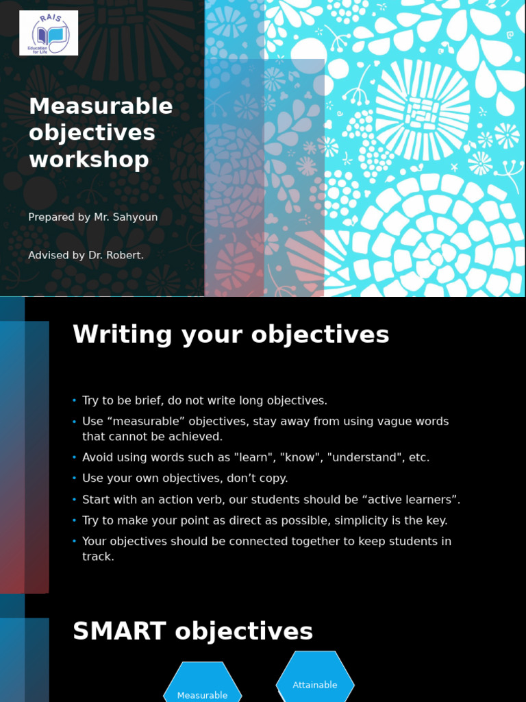 Measurable Objectives | PDF | Teachers | Teaching